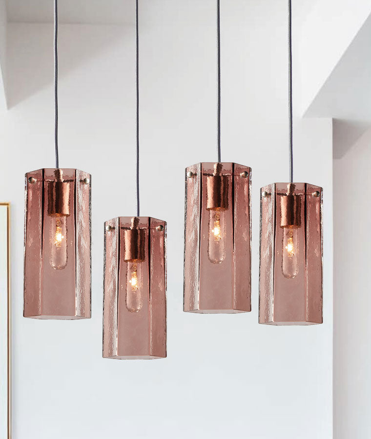 Hexa Matrix 5 Chandelier – Providence Art Glass & Lighting