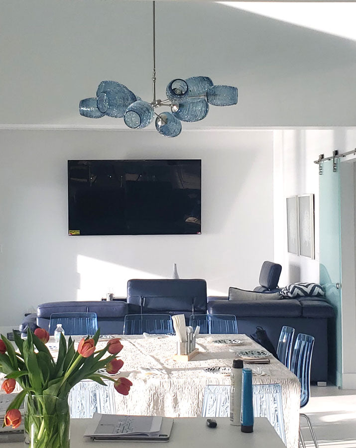 Stella Santina 8 Chandelier – Providence Art Glass & Lighting