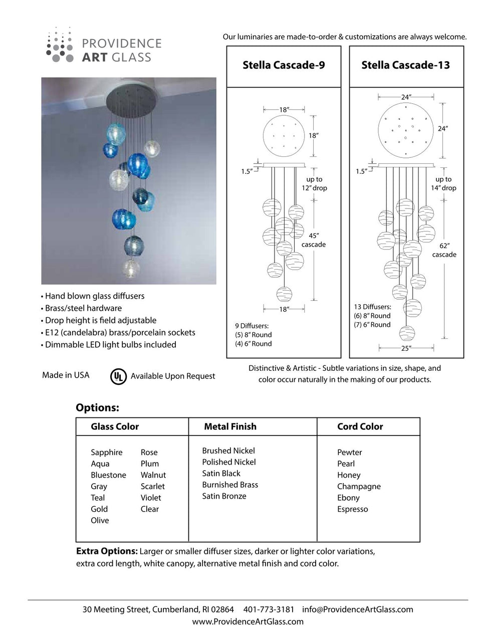 Cascading Stella Chandelier – Handblown Glass Lighting for Entryways ...