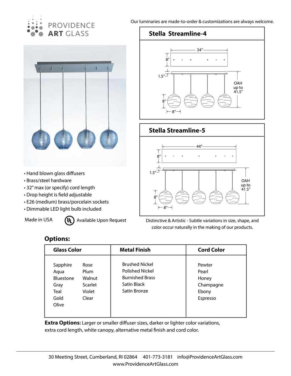 Streamline Stella Chandelier – Handblown Glass Linear Lighting for ...