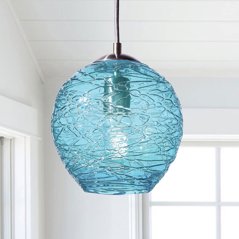 Spun Glass Pendant Light | Handblown Glass | Custom Artisan Lighting ...