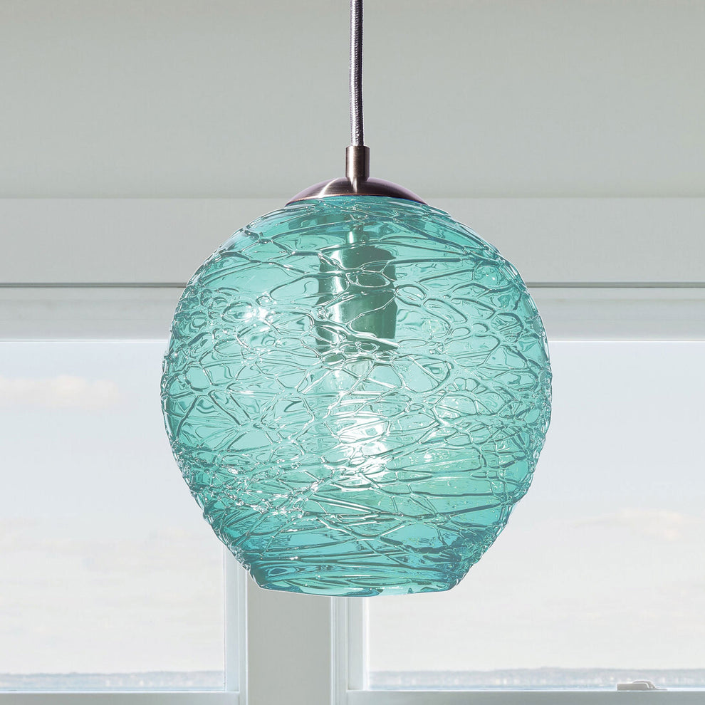 Teal Stella Pendant Light – Providence Art Glass & Lighting