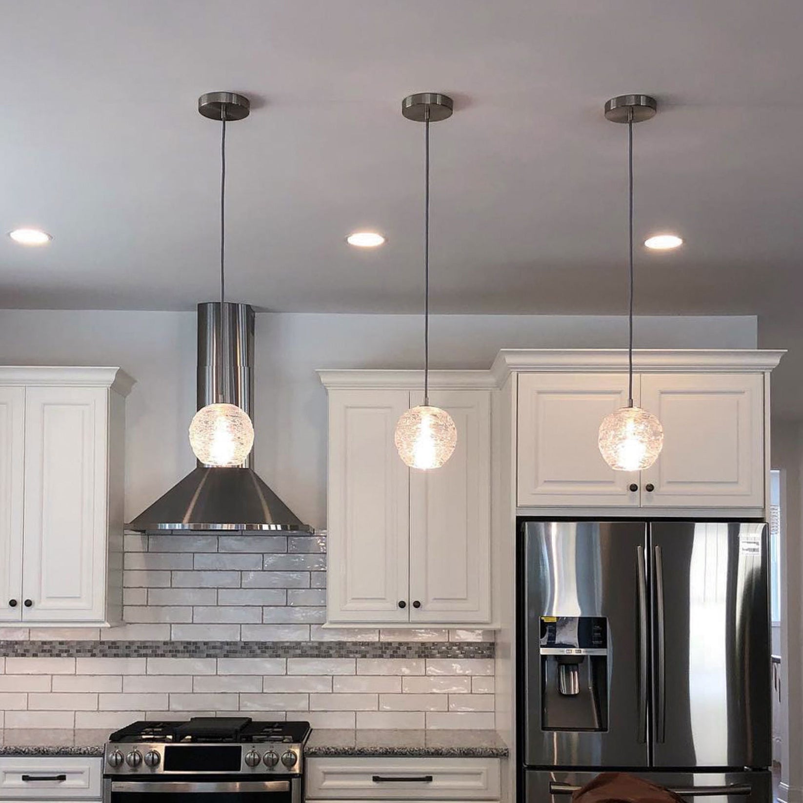 Pendant Light • Hand Blown Glass • Stella Clear • Made to Order ...