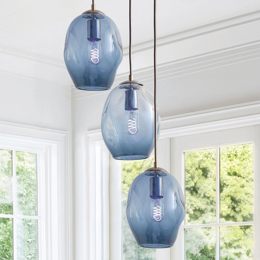 Bluestone Petra Pendant Light – Providence Art Glass & Lighting