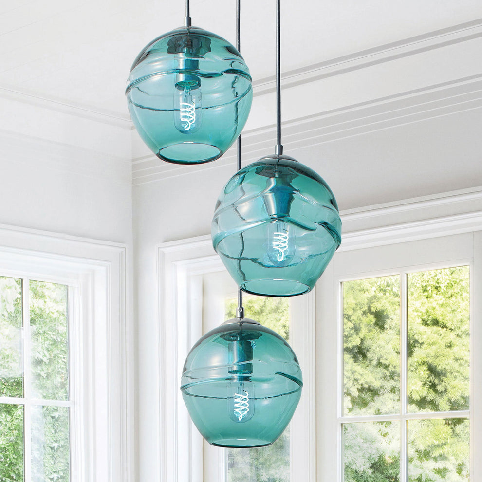 Teal Fiona Pendant Light – Providence Art Glass & Lighting